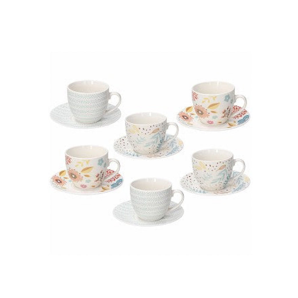 Iris Naif Tea Cup and Saucer Set 6 – Macucina Store